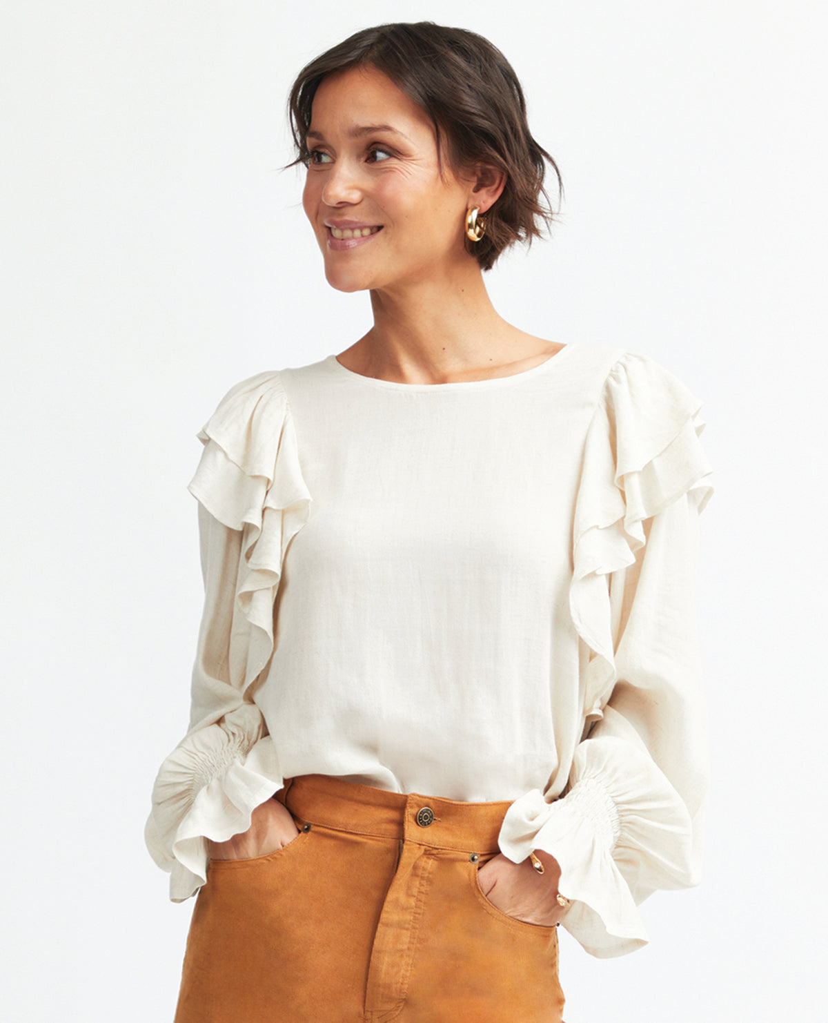 Dhalia | Frill Sleeve Blouse | Sitting Pretty