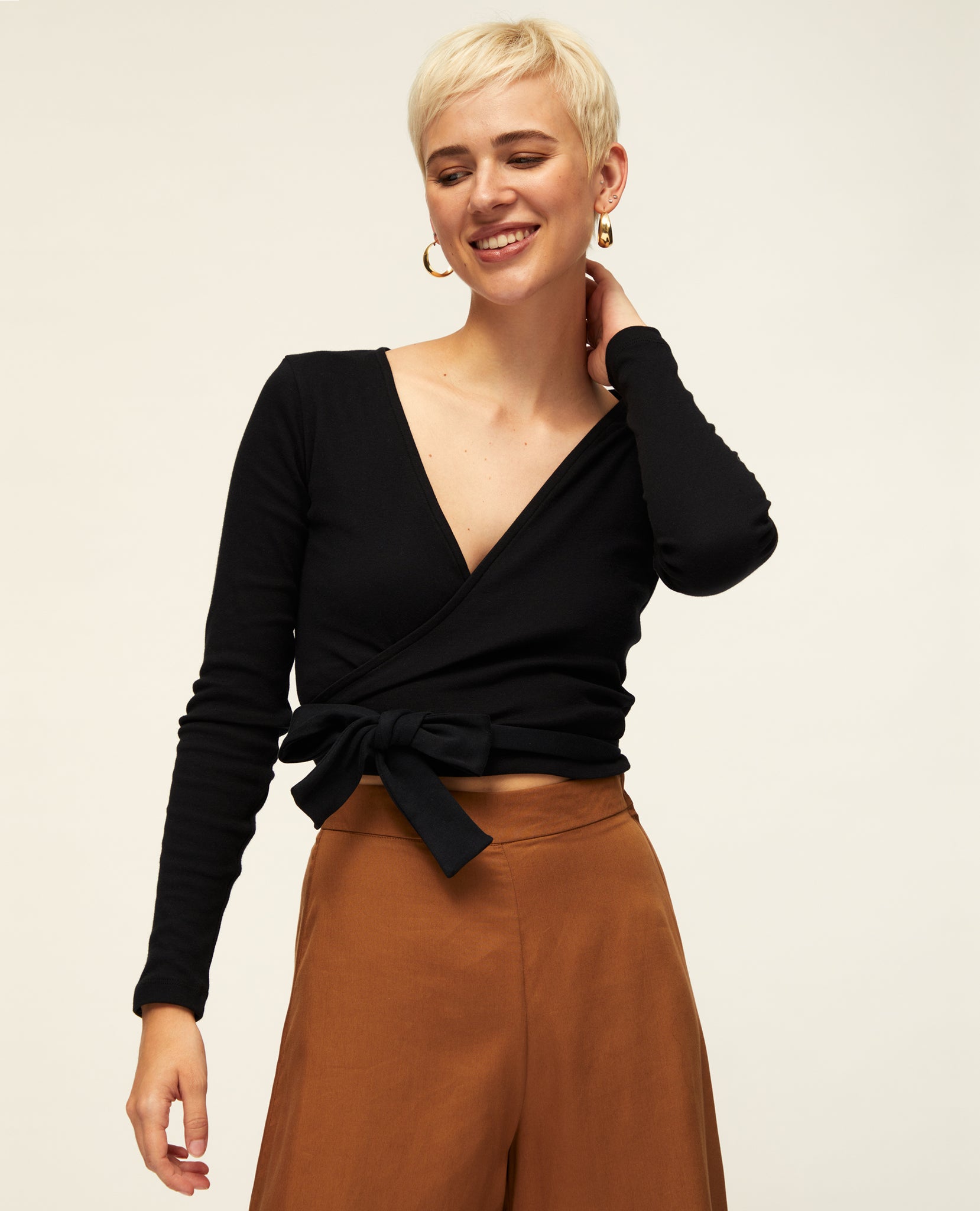 Raya | Fitted Wrap Top – Sitting Pretty